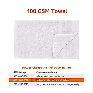 Amazon Basics Cosmetic Friendly Hand Towel - 8-Pack, Scenic Snow