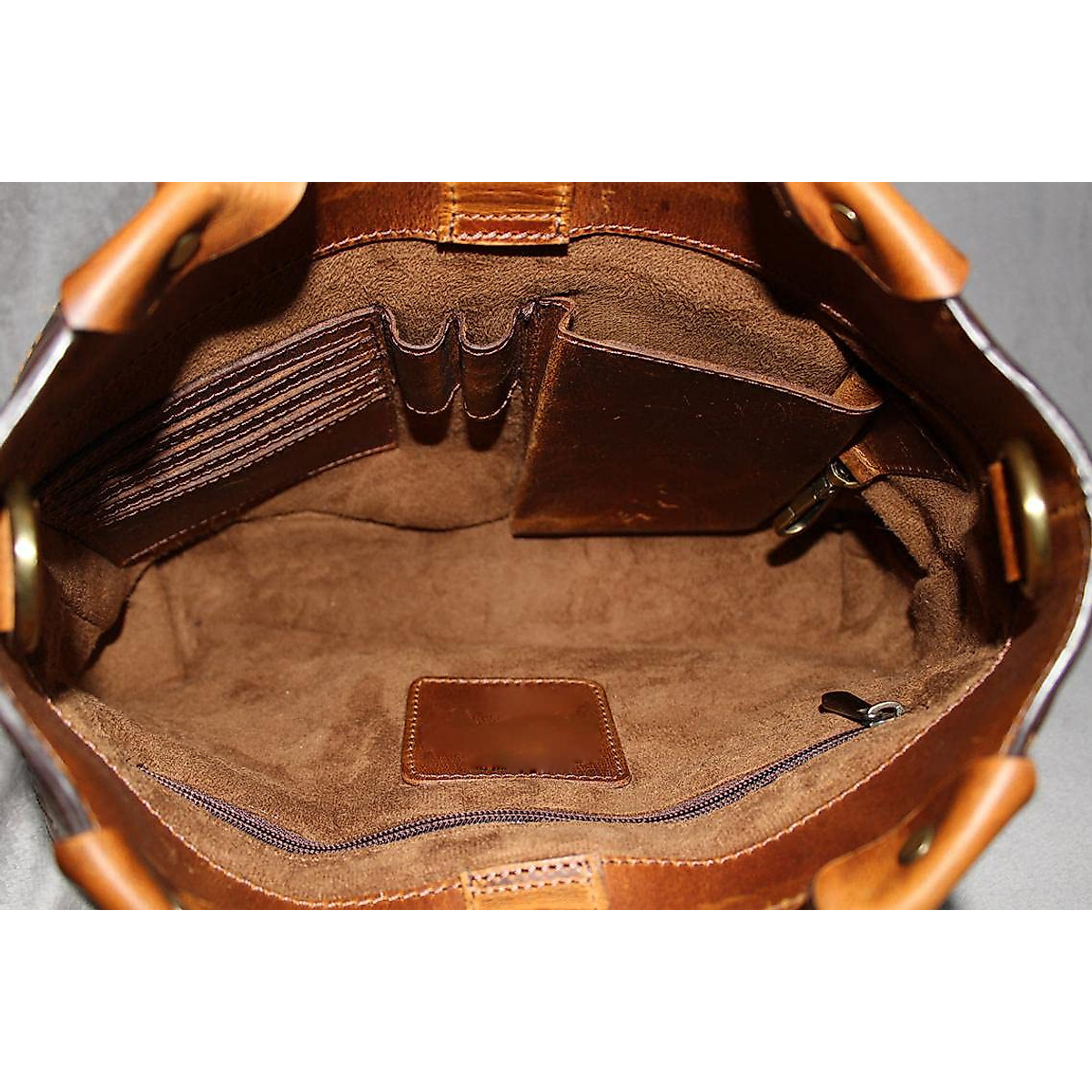 Genuine Full Grain Leather Shoulder Tote Bag for Women Large Handbag Designer Ladies Purse Satchel Travel Bag (Red Brown Tote Bag)