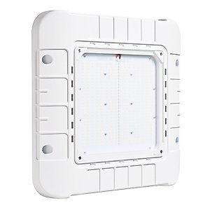 Parmida LED Canopy Light, Wattage Selectable (200/250/300W), ETL-Listed, Dimmable, 100-277VAC, IP65 Waterproof, 5700K, 16.5” x 16.5”, Gas Station, Garage, Street, Outdoor Lighting, Commercial Grade