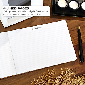 Skyline Funeral Guest Book for Memorial & Funeral Services – in Loving Memory Guest Sign in Book for Funerals – 738 Guest Entries with Name & Address, 129 Pages, Hardcover, 10x7″ (Brown)