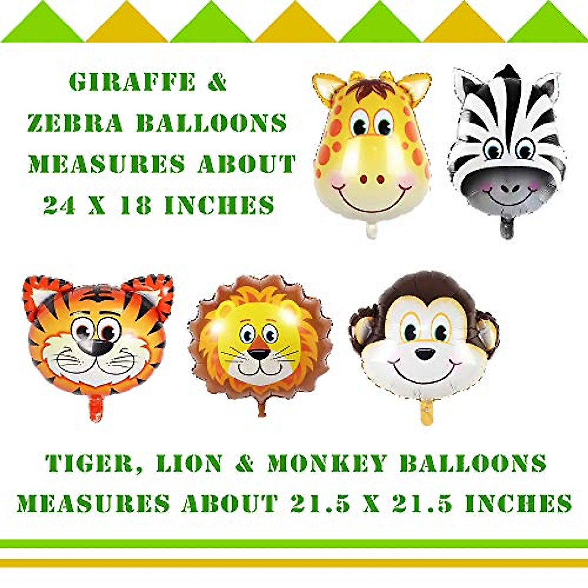 Wild One First Birthday Balloon Set Kit, 1st Animal Theme Bday Party Banner Set for Boy Girl