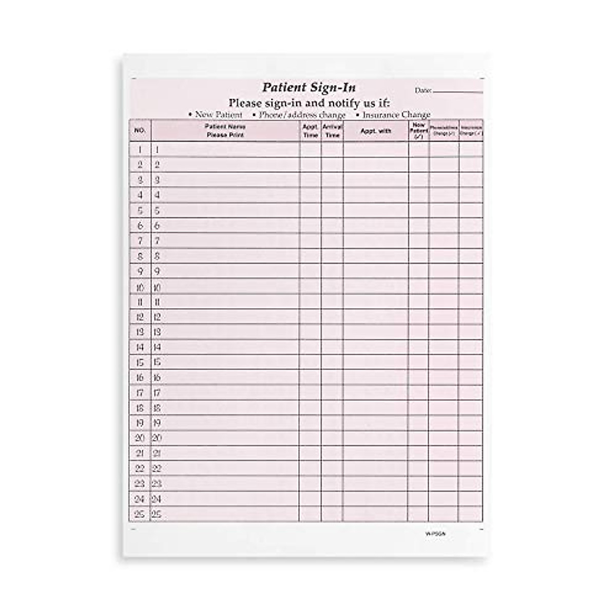 Blue Summit Supplies 125 Patient Sign in Sheets, Carbonless 3 Part Forms with Peel Away Adhesive Labels, HIPAA Compliant for Privacy in Doctor, Medical, Dental Office, Burgundy, 125 Pack