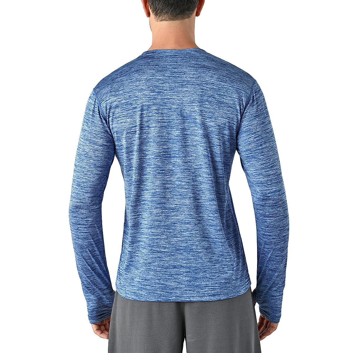 3 Pack: Men's Long Sleeve T Shirts, Dry Fit UV Sun Protection Outdoor Hiking Athletic Active Tops with Thumb Holes (Set 2, XX-Large)