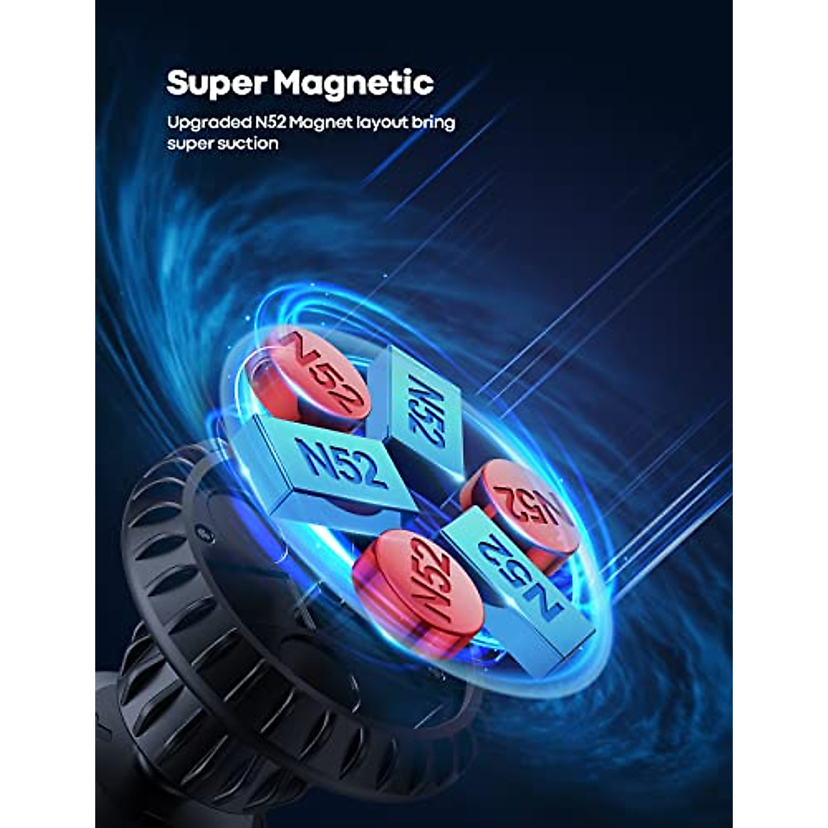 Magnetic Phone Holder for Car Vent - [6 Upgraded Magnet, 22.7% Stronger] Lamicall Car Magnetic Phone Mount with [Longer Hook] Fit More Vent, iPhone Car Mount Stand Cradle Clip Grip Fit All Cell Phones