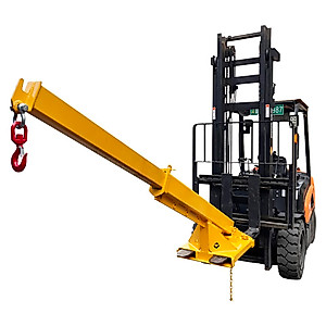EQCOTWEA 2T/4400LB Adjustable Forklift Jib Boom Crane Mobile Crane Lifting Forklift 63-98" Arm Forklift Telescopic Boom Attachment Forklift Extension Towing Handling Equipment