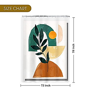 YEZEX Shower Curtain Set with 12 Hooks - Waterproof Polyester Fabric Shower Curtains for Modern Home Bathroom Decorations, Machine Washable, 72"x78"