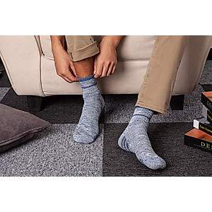 u&i Men's Performance Cushion Cotton Athletic Quarter Crew Socks