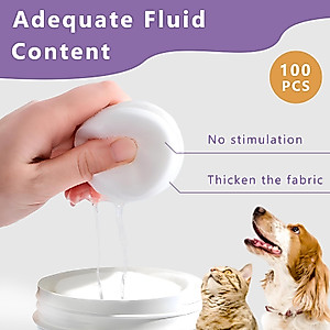 VVWVVW Veterinarian-Recommended cat Wipes and Dog Wipes Prevent Tear Stains, Remove Dirt and scabs, Prevent Infection, Reduce Irritation and itching, and are Easy and Safe to use -100 Tablets