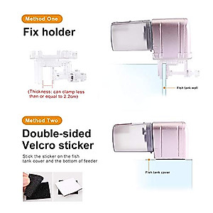 iLONDA L88 Wi-Fi Automatic Aquarium Fish Tank Feeder Timer Adjustable Food Dispenser (APP Control & USB Power Supply), Compatible with Amazon Alexa（Rose Gold, Shockproof Pack