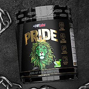 EHPlabs Pride Pre Workout Supplement Powder - Full Strength Pre-Workout Energy Supplement, Sharp Focus, Epic Pumps & Faster Recovery - Sour Green Apple (40 Servings)