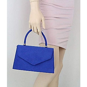 Girly HandBags Retro Plain Clutch Bag Lilac