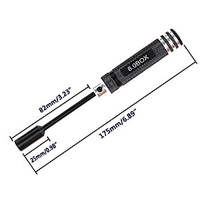 ShareGoo 4PCS Hex Nut Key Socket,RC Repair Tools 4.0 5.5 7.0 8.0mm Spanner Box,Flat Head Screwdrivers Screw Drivers Wrench for RC Hobby Car Truck Truggy Boat Airplane