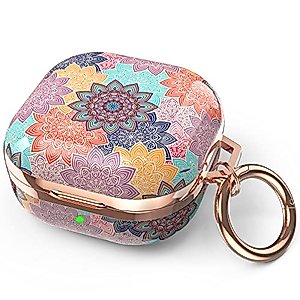 Delidigi for Galaxy Buds 2 Pro Case (2022) / Galaxy Buds Pro Case (2021) / Galaxy Buds 2 Case/Galaxy Buds Live Case Stylish Hard TPU Shockproof Case Cover for Women Girls Samsung Earbuds (Mandala)
