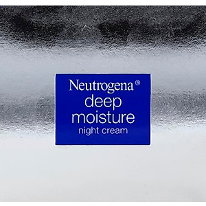 Neutrogena Deep Moisture Night Cream with Glycerin & Vitamin D3, Facial Moisturizer for Dry Skin with Shea butter, Glycerin, Vitamin D3, Non Greasy & Non Comedogenic, 2.25 oz