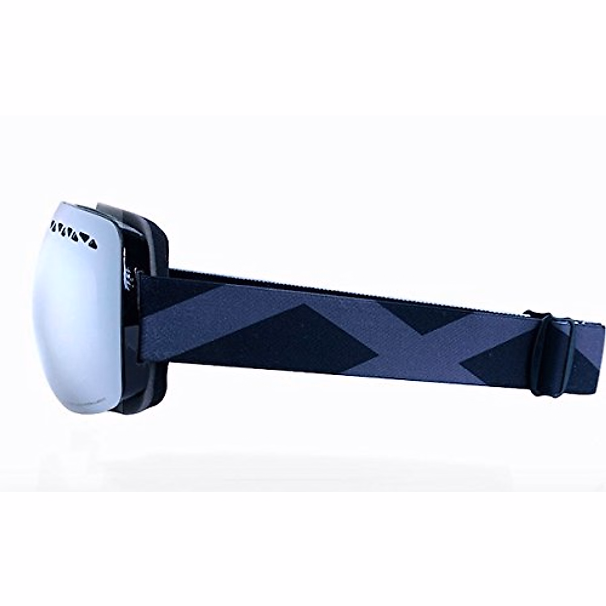 VOLOCOVER Double Layer Anti-Fog ski Goggles for Adults Large Spherical Lens Mountain Goggles UV Protection Anti-Collision Adjustable Head Band (Silver(Daytime use))