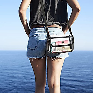 COVAX Clear Bag Stadium Approved, Clear Crossbody Purse Bag for Women, Transparent Shoulder Messenger Bag for Concerts, Sports Events, Festivals