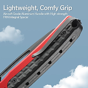 CIVIVI Sentinel Strike Pocket Knife with Glass Breaker, Utility Folding Knife for Outdoor EDC, 3.7" Reverse Tanto Blade, Aircraft Grade Aluminum Handle with FRN Integral Spacer C22025B-1