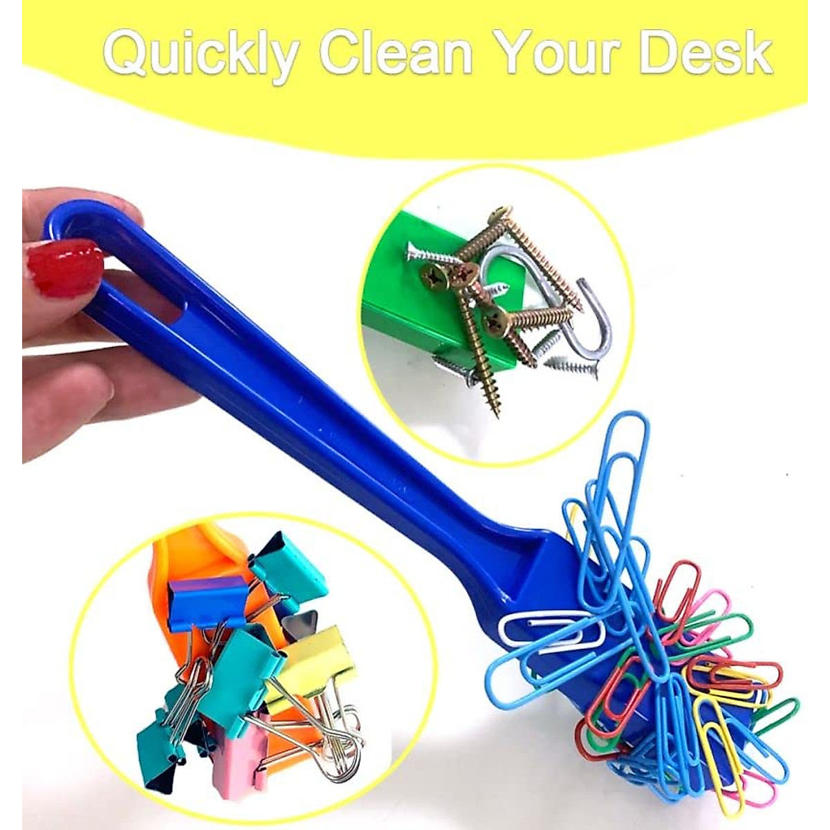 Dacefloy Magnetic Bingo Wand 7.5" Magnet Bar-1 Piece-Collect Tool for Paper Clips, Nails, Screws, Pins, Sewing Needles and Studs