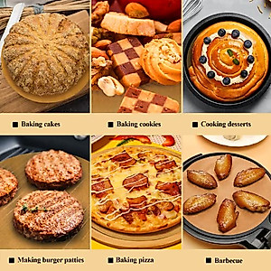 DISSKNIC 8 Inch Parchment Paper Rounds, 100 PCS Unbleached and Non Stick Baking Parchment Rounds, Precut Round Parchment Paper for Baking Sheets Round, Cake Pans, Springform Pan, Steamer