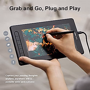 XPPen 10 inch Drawing Tablet Artist 10 2nd,Computer Graphics Tablet with X3 Stylus,Digital Drawing Pad with 8192 Levels Pressure Sensitive & 6 Shortcut Keys,Designed for PC,Laptop,Android(Blue)