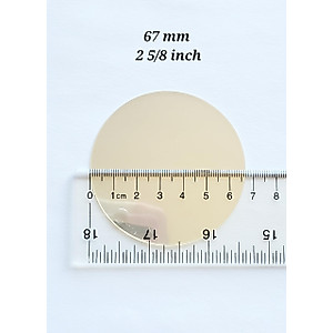 100 Plastic Circle Mylars for 2 1/4" (2.25") Pin Badges Round Buttons (Actual Size 2 5/8" - 66.68 mm) 0.03" Thick Transparent Film Covers