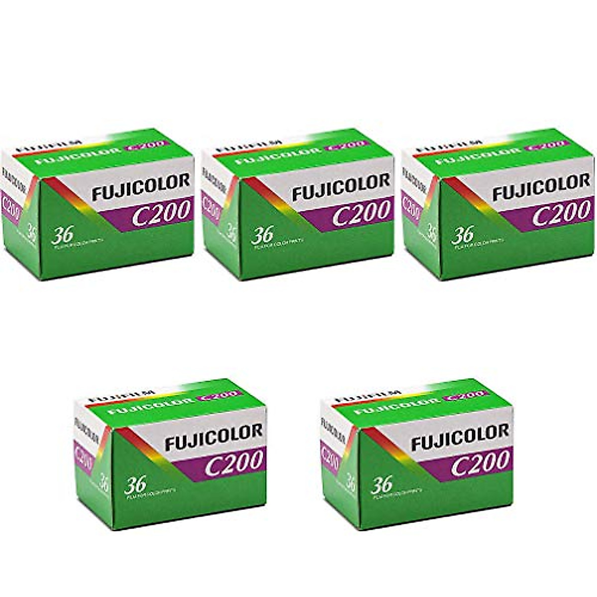 5 Rolls Fuji FujiColor C200 36 200 ASA 35mm Color Negative Film