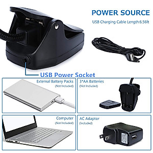 Lightess Dimmable Music Stand Lights Clip on Book Light Piano LED Reading Lamp USB Desk Lamp, Black