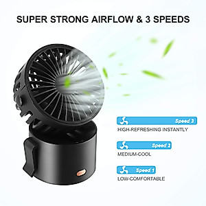 Mini Fan Portable Personal Small Handheld Fan USB Rechargeable Battery Operated Hand Fan, Small Pocket Fans for Girls Boys Women Gift Outdoor Travel Office