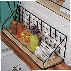 HOMOCONO 1pc Storage Rack Home Supplies Rack Sundries Organizing Holder Storage Mounted Shelves for Storage Multifunctional Wall Shelf Useful Wall Shelf House Gadgets Home Items Solid Wood