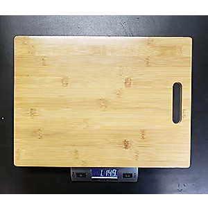 (Set of 10) 15"X11" Thick Sturdy Bulk Rectangular Plain Bamboo Cutting Boards | For Customized Engraving Gifts | Wholesale Premium Blank Board (With Handle)