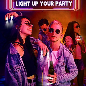 CALIFORNIA CADE ELECTRONIC Finger Lights-50Pcs White Finger Flashlight for Kids Adult Party Favors Party Supplies for Holiday Light up Toys - LED Rave Laser Assorted Toys for Holiday