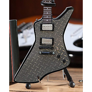 FanMerch Mini Guitar Metallica Collectible James Hetfield Diamond Plate Guitar Replica