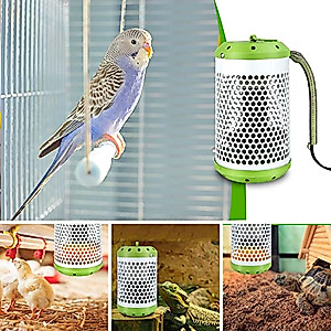 LISINAN Adjustable Reptile Anti-Scald Lamp Covers Heater Guard with 100 Watt Infrared Ceramic Heat Lamp,Lamp Fixture for Heat Emitter for Turtle, Snakes, Lizards, Frogs, Chicks