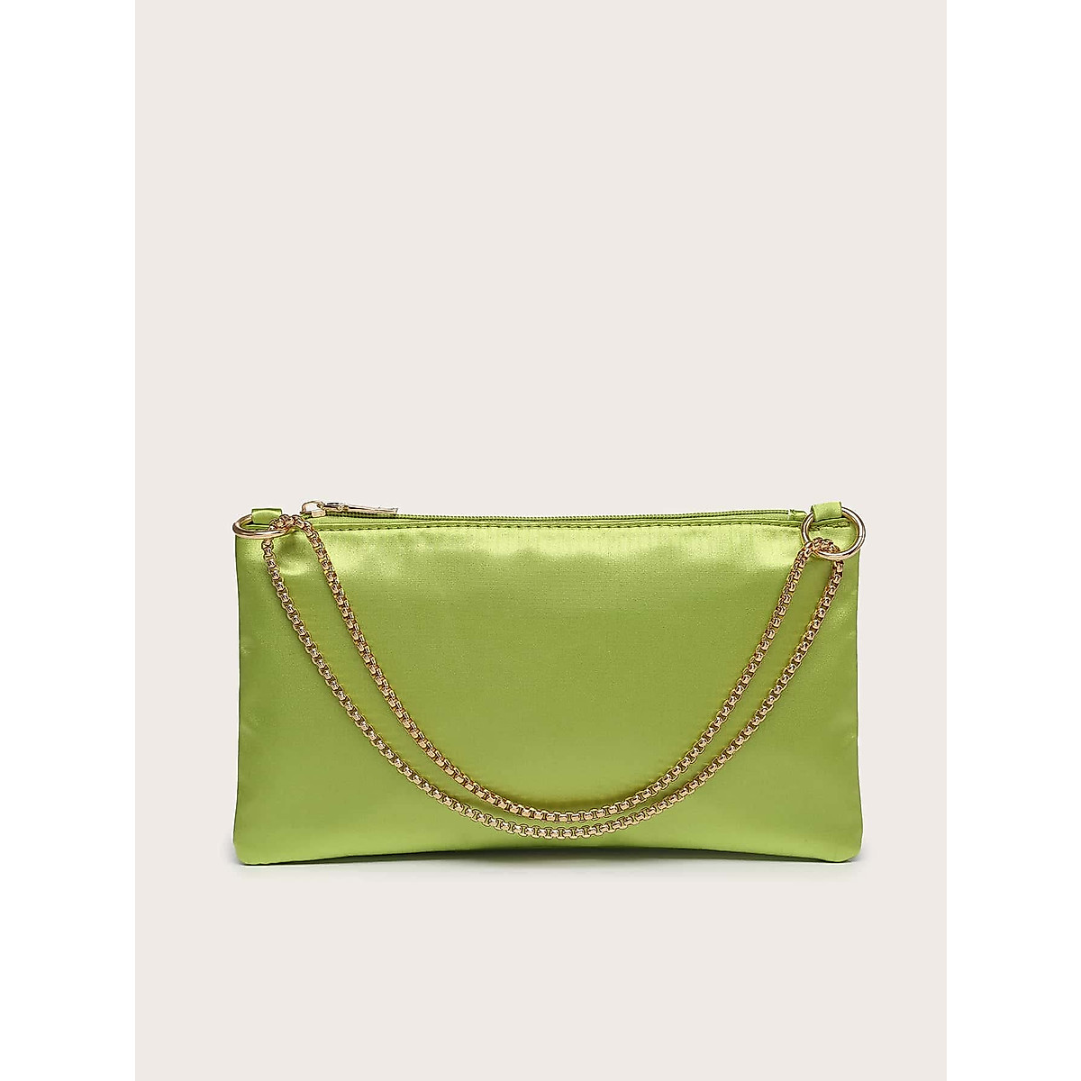 Verdusa Women's Satin Evening Handbag Shoulder Bag Purse Light Green one-size