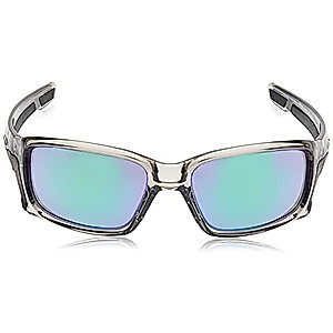 Oakley Men's OO9331 Straightlink Rectangular Sunglasses, Grey Ink/Jade Iridium, 61 mm