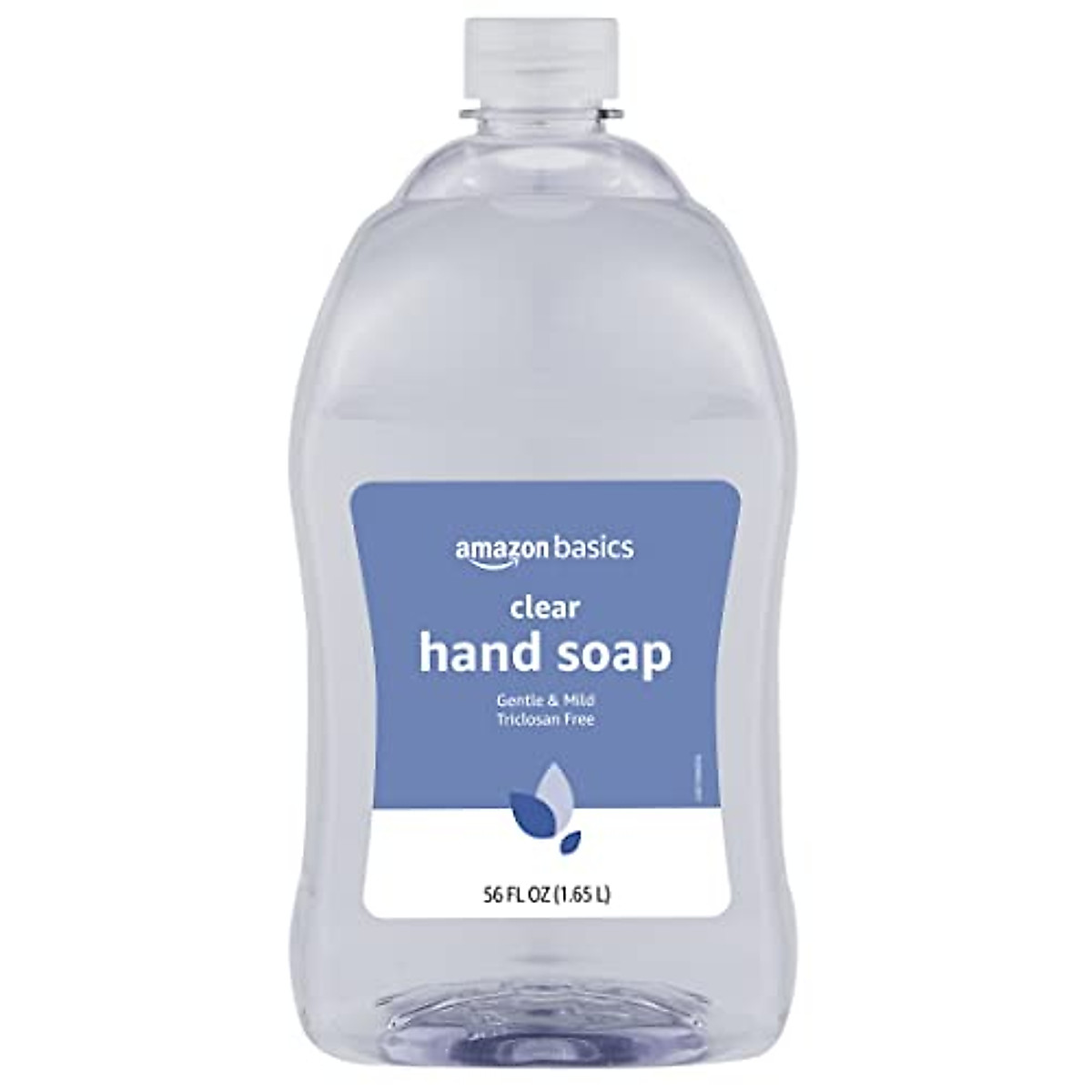 Amazon Basics Gentle & Mild Clear Liquid Hand Soap Refill, Triclosan-free, 56 Fluid Ounces, 1-Pack