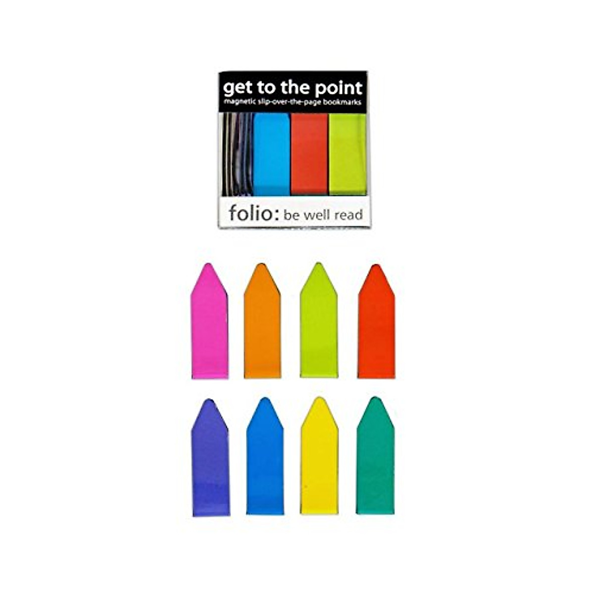Get to the Point Magnetic Bookmarks Earthtone Color Line Markers (1 Box of 20)