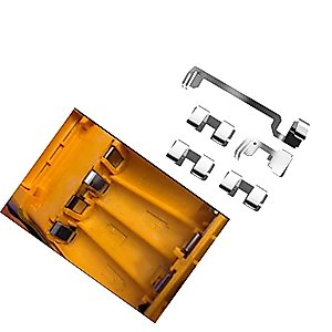 Battery Compartment Contact Piece Compatible with FLUKE 187 Multimeter Battery Contact Plate Replacement Parts (Silver)