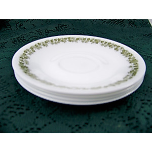Corelle saucer plate set of FOUR. Pattern: Crazy Daisy (AKA: Spring Blossom)