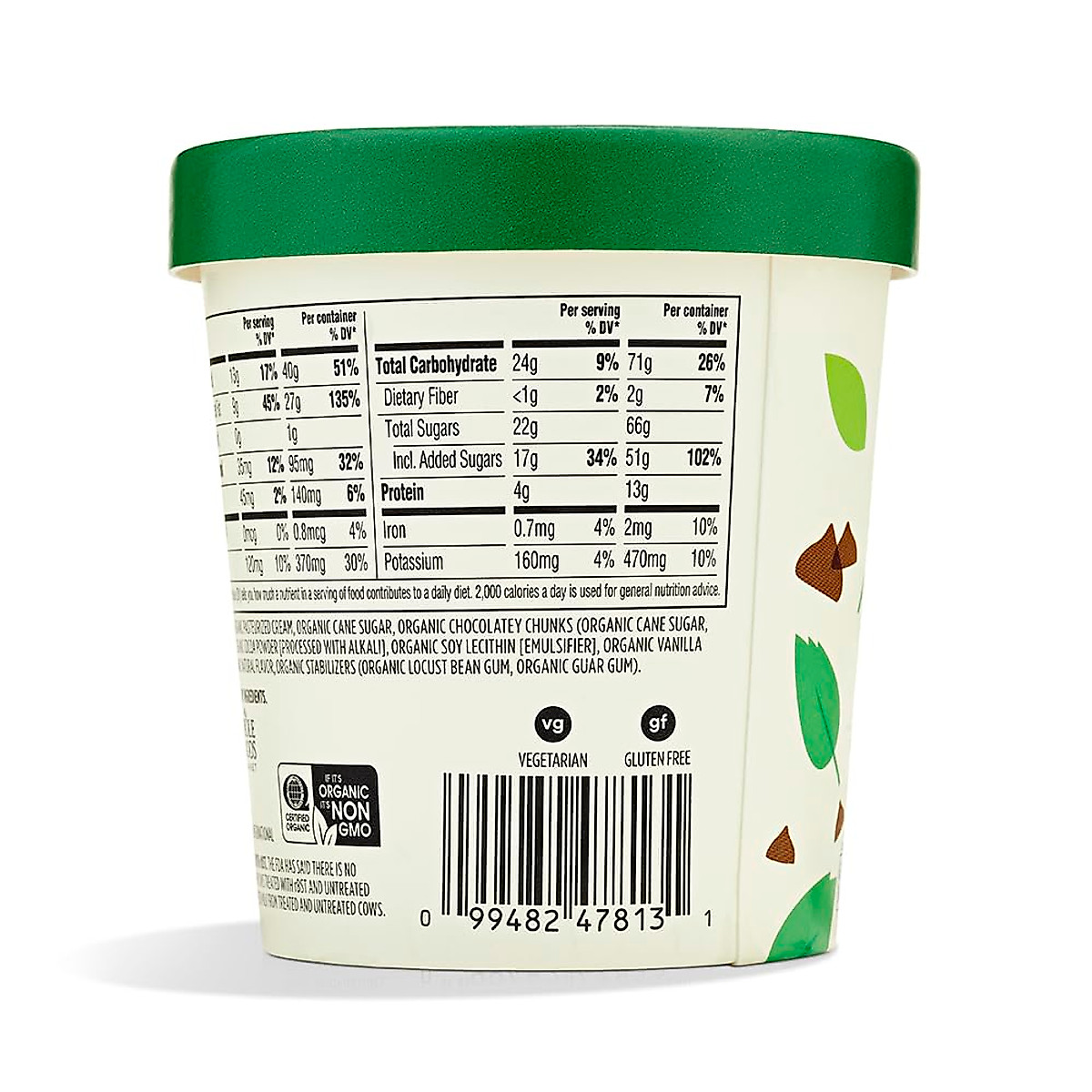 365 by Whole Foods Market, Ice Cream Mint Chip Organic, 16 Ounce