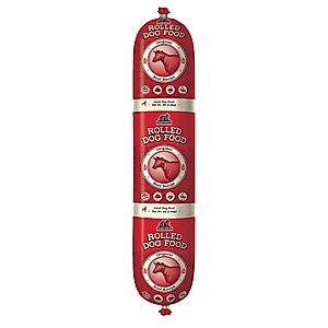 Redbarn Premium Rolled Dog Food, Semi-Moist, Beef Recipe - High Protein Full Feed, Topper, Training Treat, or Pill Pouch - Balanced Meal with Functional Ingredients - 4 lb. (8 Rolls)