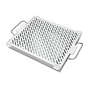 only fire Stainless Steel Smoker Box for Charcoal or Gas Grills, with Handles and Removable Lid, Great for Backyard Cooking