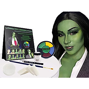 Graftobian Gamma-Jen: Attorney at Law She Hero Makeup Kit - Green Superhero Makeup for Cosplay & Halloween Costumes - Full Color Instructions