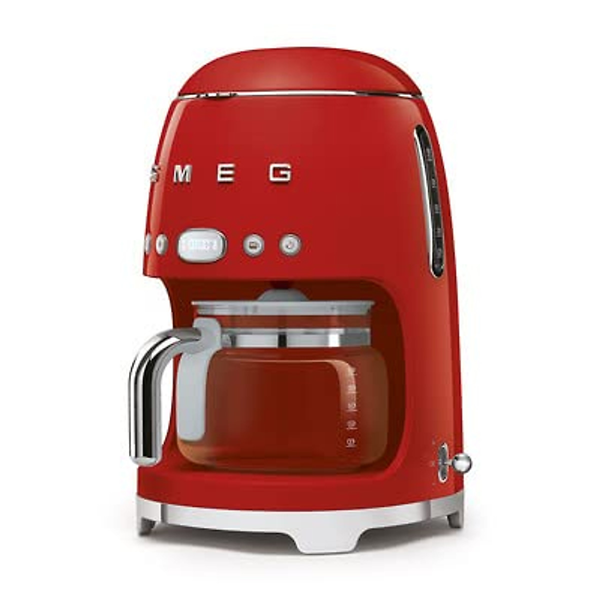 Smeg 50's Retro Drip Coffee Maker with Extra Glass Carafe, Red