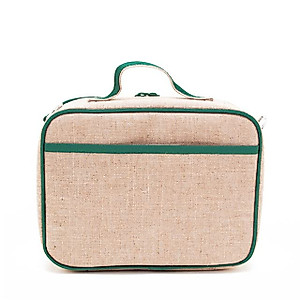 SoYoung Insulated Lunch Bag for Boys and Girls, Reusable Lunch Box with Removable Liner, Adjustable Strap and Pocket, Machine Washable Portable Bag with Handle for School, Picnic (Safari Friends)