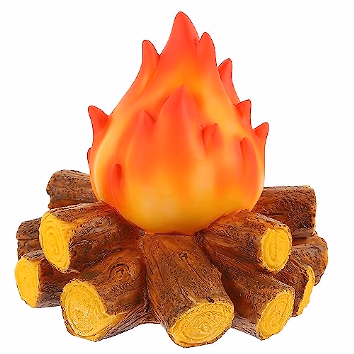 FONDOTIN Flame Lamp Battery Desk Lamp Halloween Decor Battery Light Bulb Simulated Campfire Lamp Simulated Fire LED Torch LED Desk Light Flashing Decorate Bonfire Lamp Prop Lights Resin