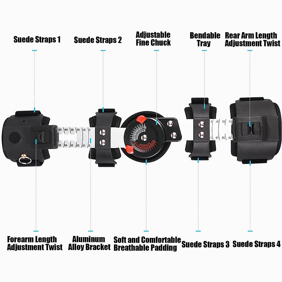 JIONET Hinged ROM Elbow Brace for Men Women, Adjustable Post OP Elbow Brace Stabilizer Splint Arm Injury Recovery for Support After Surgery (Color : Black, Size : Left Arm)