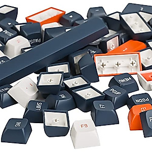 surmen Custom 160 Keycap Set CSA Profile Doubleshot Ball Caps US/ISO Layouts for 60%, 65%, 75%, TKL Mechanical Keyboards (Orange)