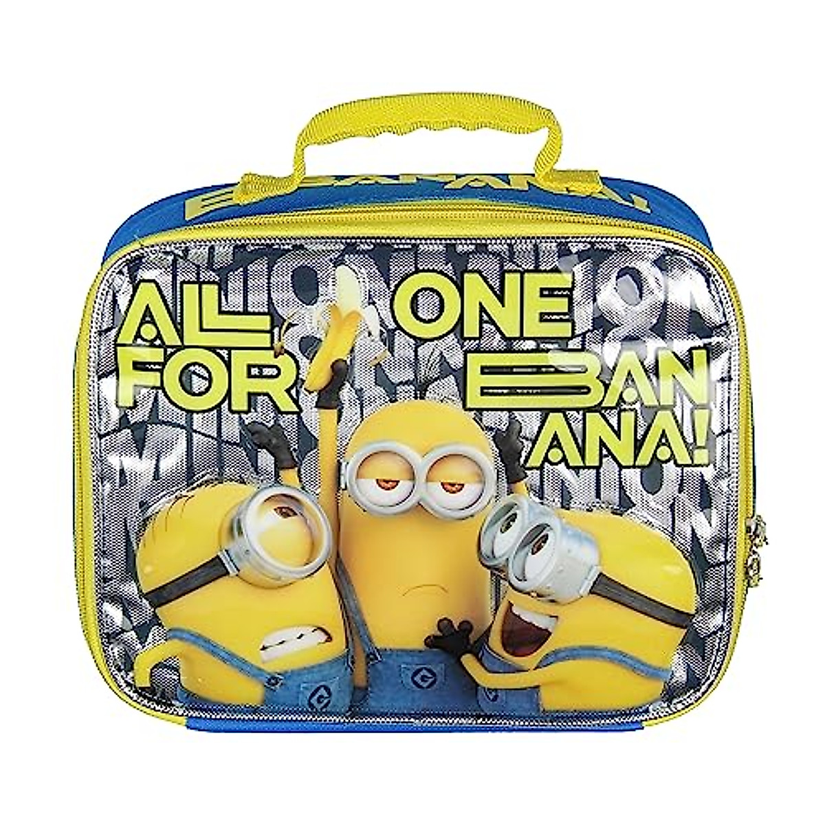 AI ACCESSORY INNOVATIONS Despicable Me Minions Lunch Box One Banana Insulated Kids Lunch Bag Tote For Hot And Cold Food, Drinks, And Snacks