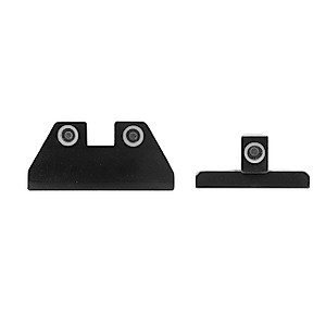Mepro Tru-Dot tritium Night Sights Compatible with H&K USP Full Size Tactical Expert Model Yellow Orange dots Glow on Sight self Illuminated Meprolight Fixed Metal Sights